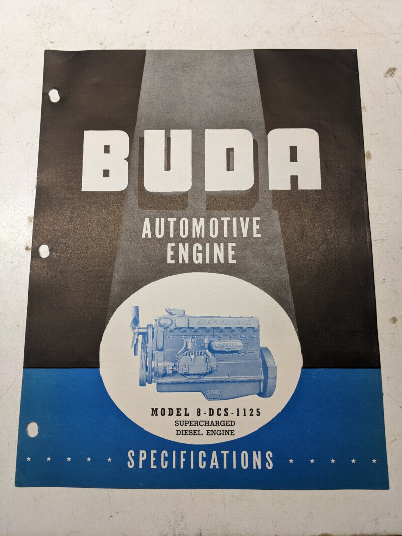 BUDA SUPERCHARGED DIESEL SPECIFICATIONS SALES ENGINE 8-DCS-1125 1948 AD ...
