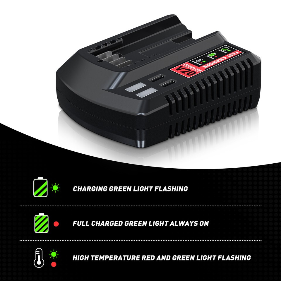 6.0Ah 20V For Craftsman V20 20 Volt MAX Li-ion Battery CMCB204 CMCB202 ...