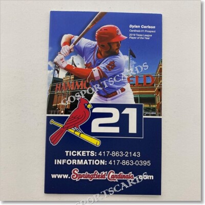 2021 Springfield Cardinals Pocket Schedule St Louis Dylan Carlson Minor ...
