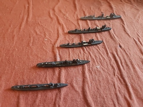 Painted 1/1250 Scale WWI German DDs S113, G101, V183, V125, & T100 From ...