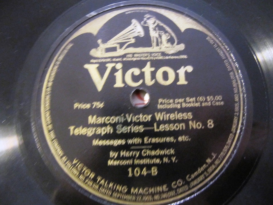 1918 Wireless Telegraph MARCONI VICTOR SERIES Harry Chadwick Lesson 7/8 Rec 104 | eBay