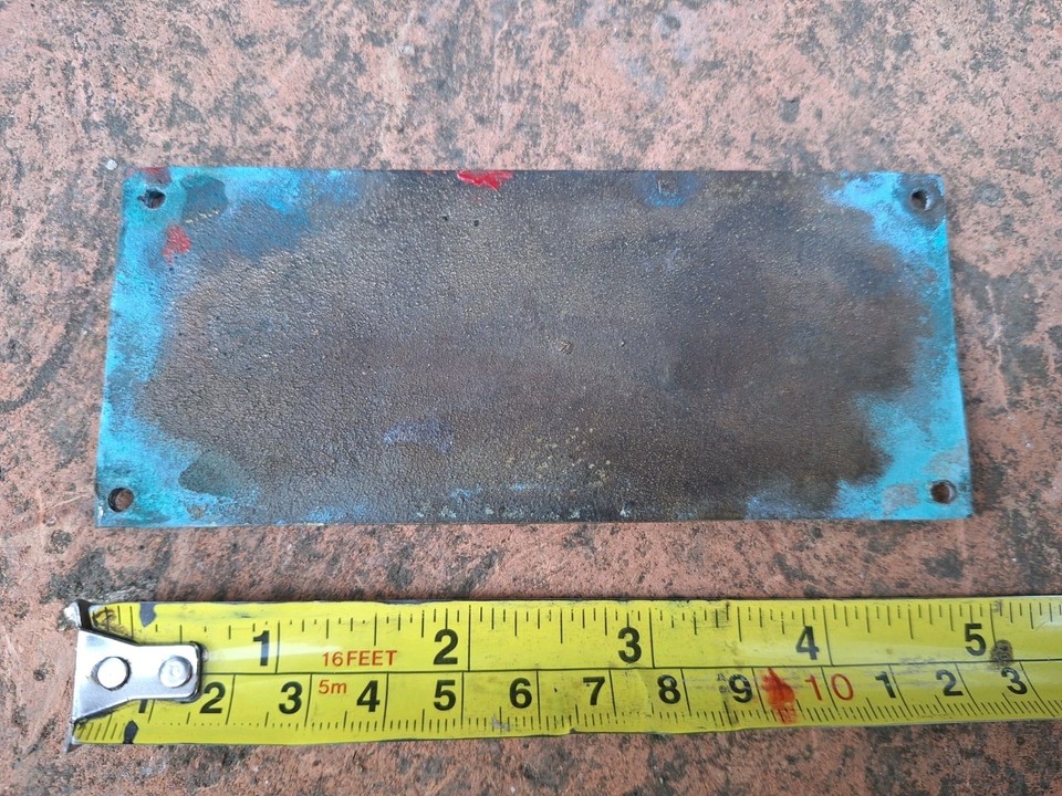 Vintage Cast Brass Makers Name Plate Sign Plaque FOLEY & CO DRIFFIELD ...