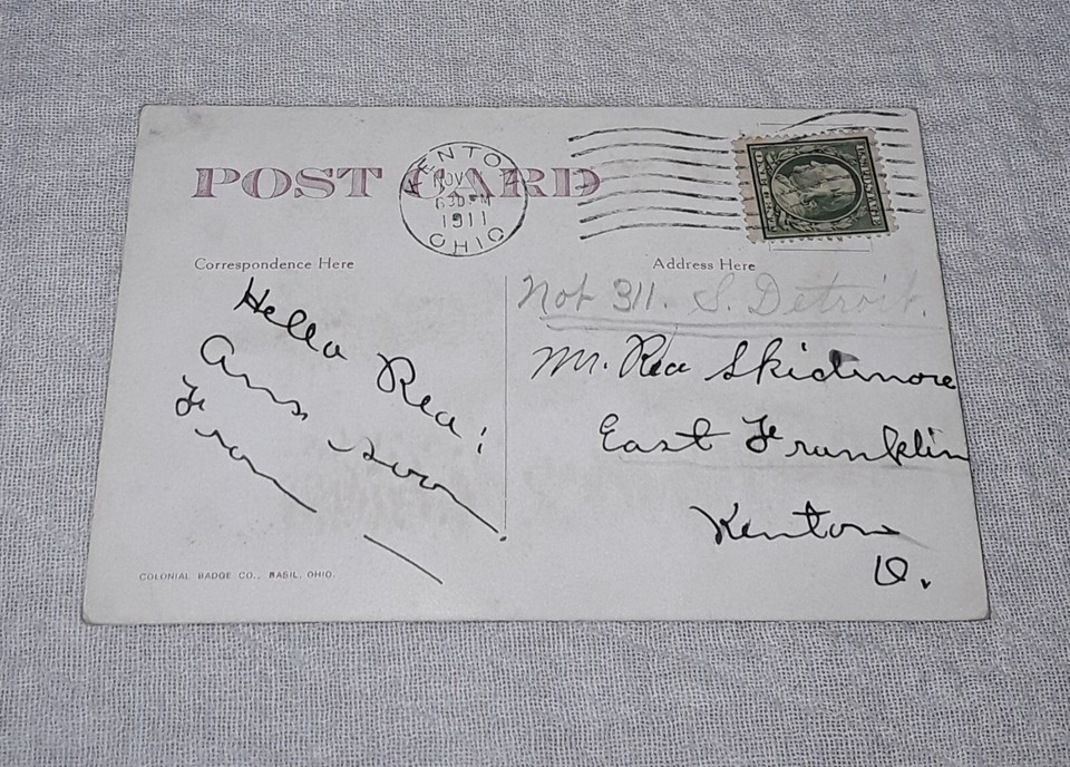 KENTON OHIO FELT PENNANT POSTCARD 1911 | eBay