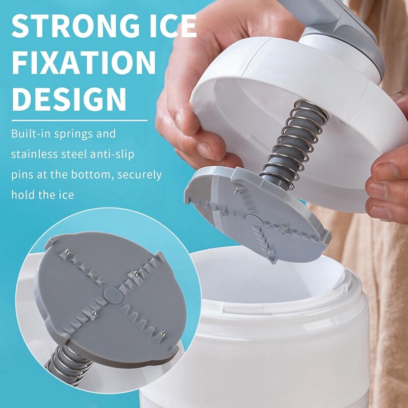 Manual Ice Shaver Snow Cone Machine Portable Shaved Crushed Ice ...