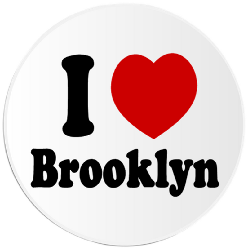 I Love Brooklyn - 3 Pack Circle Stickers 3 Inch - BK 718 New York City ...