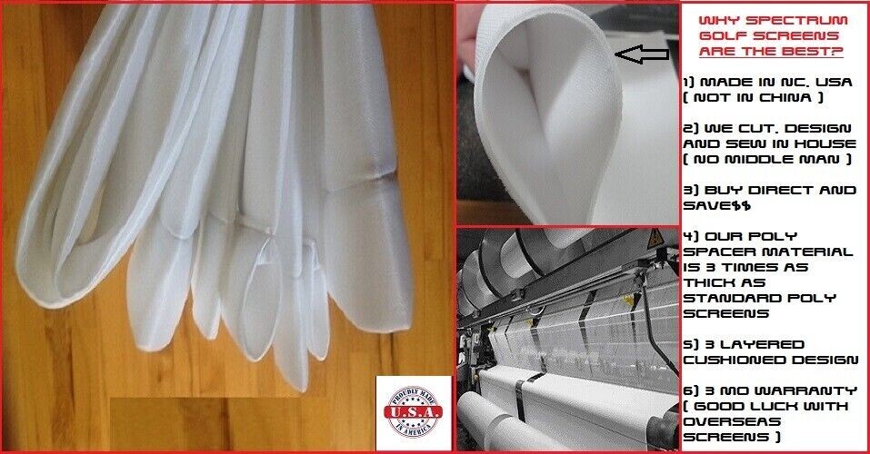 Golf Screen for Metech /Sports Screen Retractable Net.*POLY SPACER*EASY ...