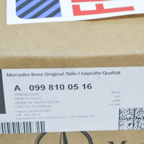 MERCEDES-BENZ C W205 Front Left Door Mirror Glass LHD A0998100516 NEW ...