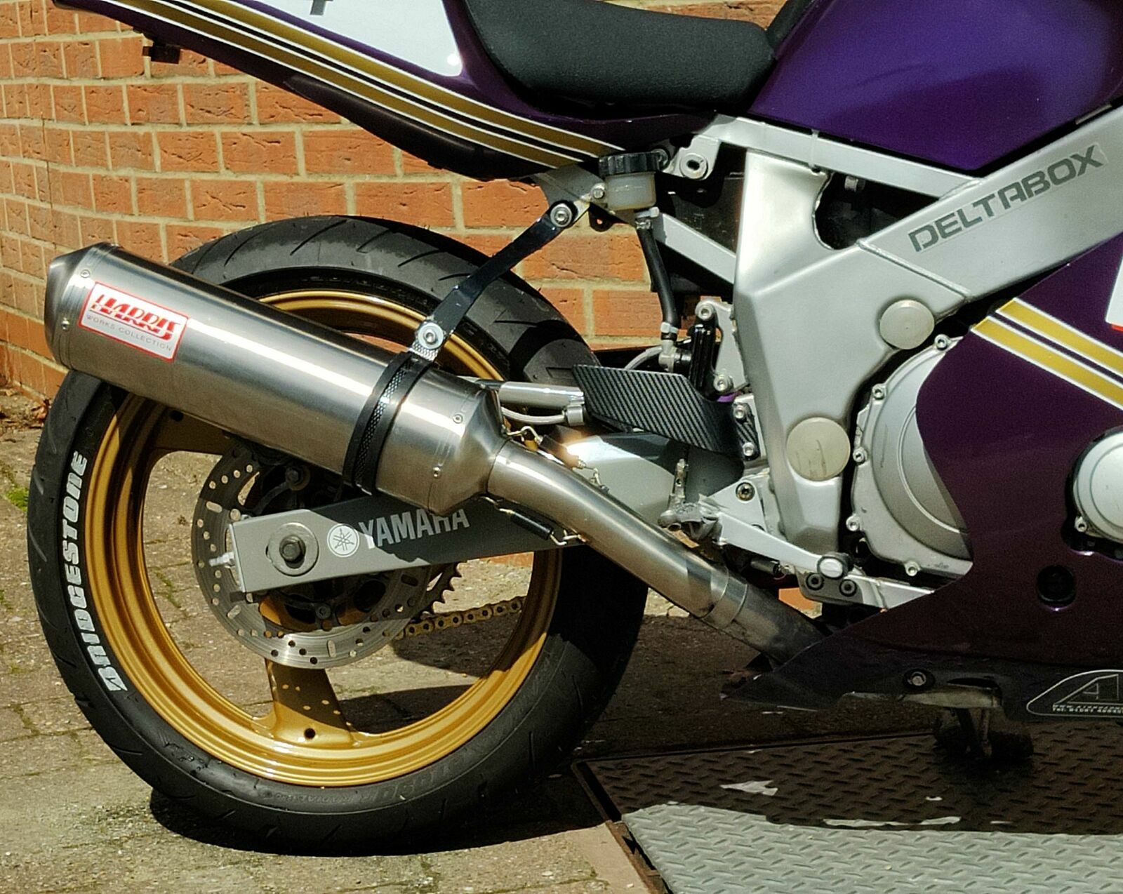 YAMAHA FZR600 EXHAUST HARRIS WORKS COLLECTION SLIP ON ROAD LEGAL 1988/ ...