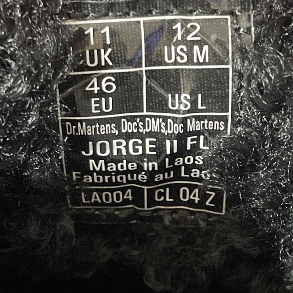 Dr. Martens Jorge II FL Faux Slingback Mules Black Men Size 12 New-Fast ...