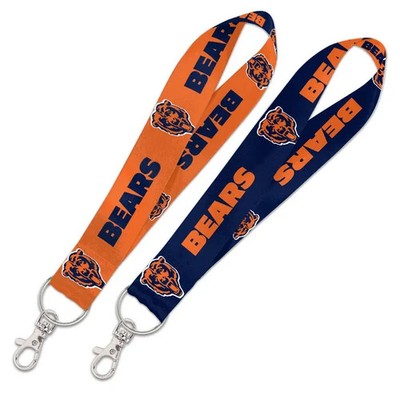 CHICAGO BEARS DOUBLE SIDED LANYARD KEYCHAIN 1" WIDTH 8" LENGTH W/ CLASP ...
