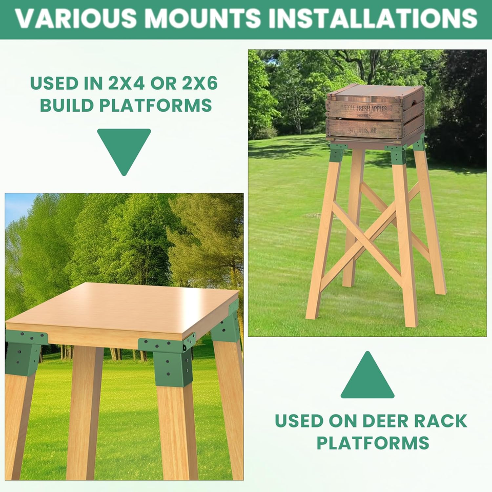 Deer Stand Brackets 4X4, Elevator Brackets 4Pcs, Deer Blind Brackets ...
