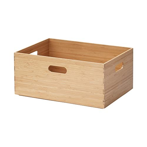 MUJI 12047308 Stackable Bamboo Rectangular Box Storage Supplies Medium ...