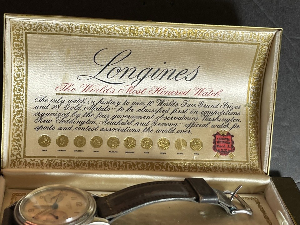 Ex. RARE! 1952 Longines Chronograph Ref. 6474 Flyback MK1 Wristwatch ...