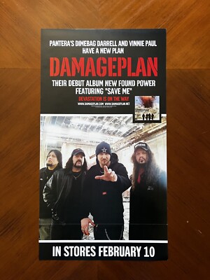 Damageplan - New Found Power PROMO POSTER 11X20 *RARE* Pantera Dimebag ...