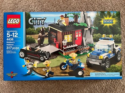 New LEGO City 4438 Robber's Hideout Retired: Car, Police Truck, ATV ...