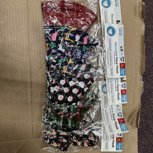 Lot Of 17! Boomer Naturals Reusable Face Mask Unisex Christmas Mix Size ...
