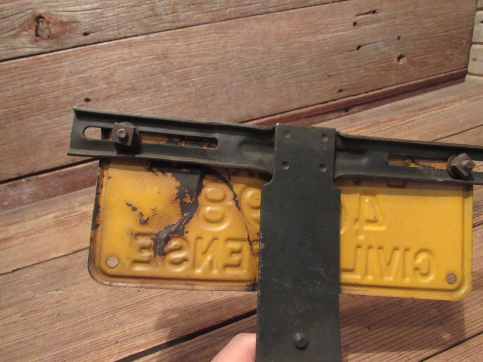 Vintage Pennsylvania Civil Defense License Plate With Bracket ...