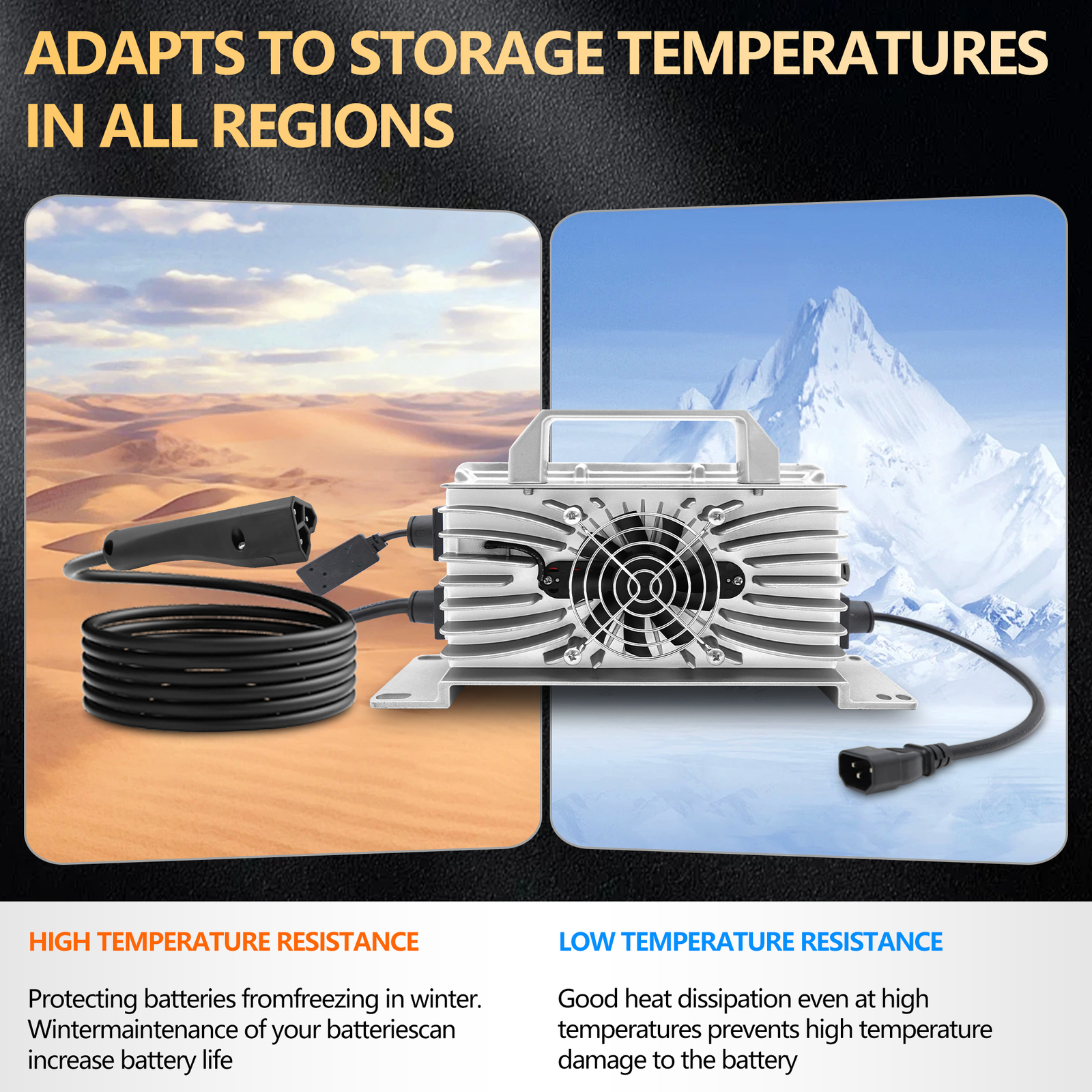 48V 15A Battery Smart Charger For EZGO RXV TXT Golf Cart W/ 3 Pin ...