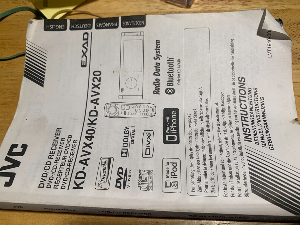 JVC EXAD KD-AVX20 Ricevitore DVD receiver with box etc like new high ...