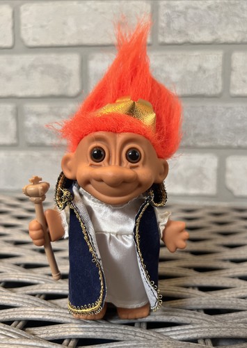 Vintage Russ Royal King Troll Doll Orange Hair Crown | eBay