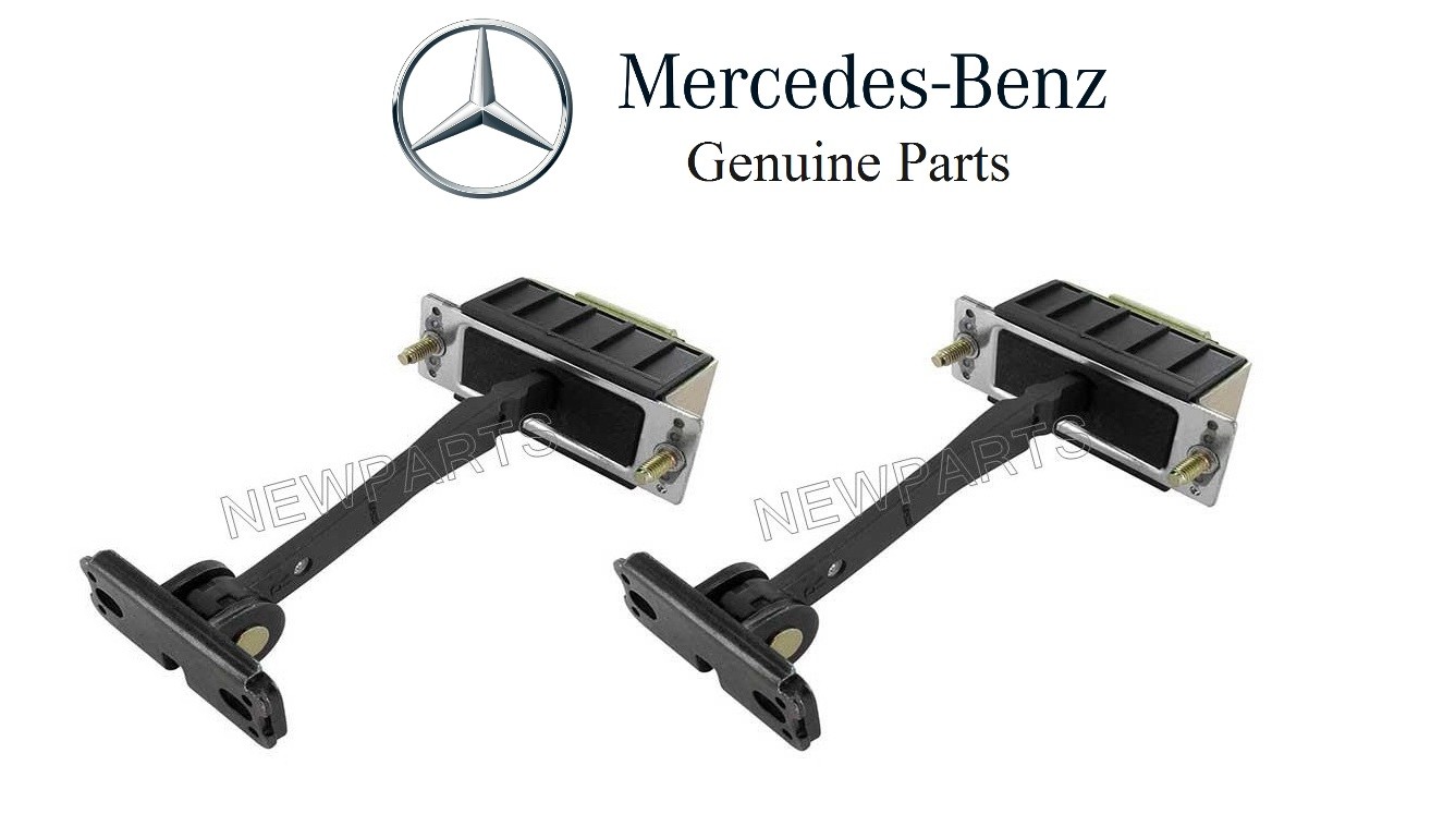 For Mercedes W203 C-Class Pair Set of Front Door Stop Checks Genuine ...