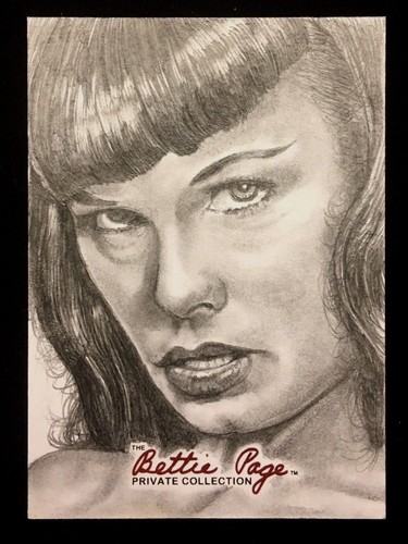 BETTY BETTIE PAGE DAVID HUNTER VERSICOLOR 1 / 1 SKETCH ART CARD | eBay
