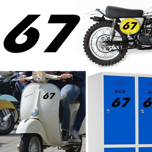 Number 67 v2 Racing Sticker Vinyl | eBay UK