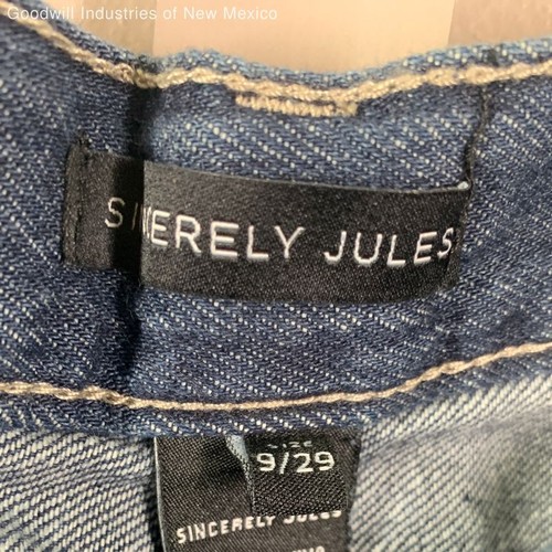 NWT Sincerely Jules Womens Blue Medium Wash Denim Wide-Leg Jeans Size 9/29 | eBay
