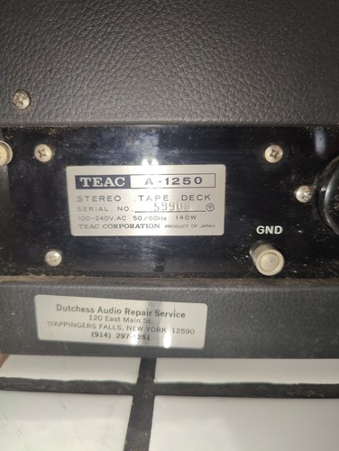 TEAC A-1250 Reel to Reel 1/4 inch Tape Recorder Player - Vintage | eBay