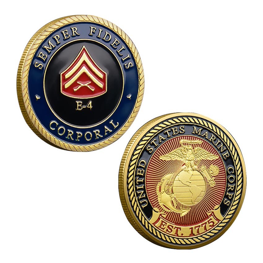 United States Marine Corps Challenge Coin Corporal E4 EST 1775 ...