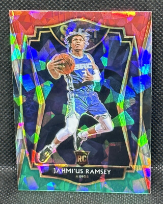 Jahmi'us Ramsey 2020-21 Select #200 Premier Red White Green Cracked Ice ...