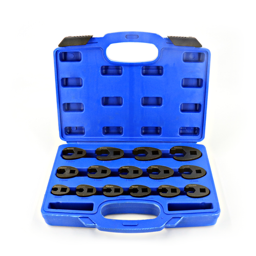 Crowfoot Wrench Set Metric Crows Foot 8-24mm 15Pcs Flare Nut Wrench Set ...