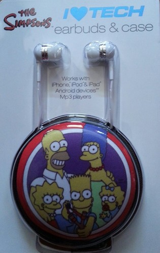 The Simpsons Earbuds with Zippered Case by Spoontiques | eBay