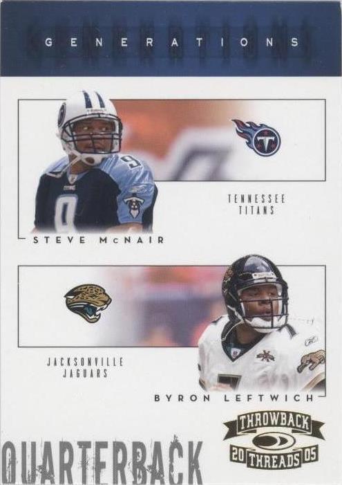 2005 Donruss Throwback Threads - Generations Steve McNair, Byron ...