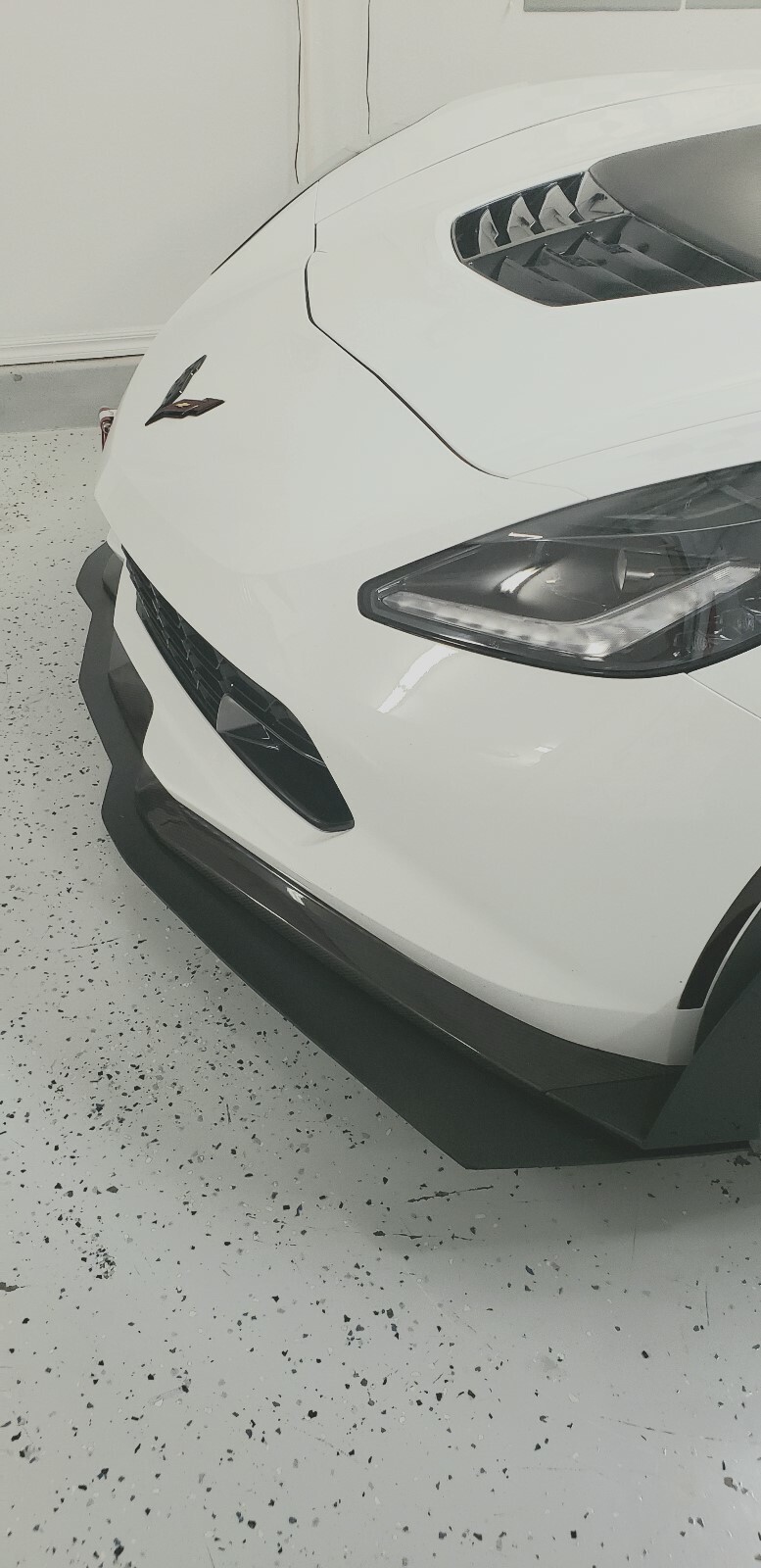 ABS undermount FRONT SPLITTER&2 SUPPORT RODS-2015-2019 for C7 Corvettes ...