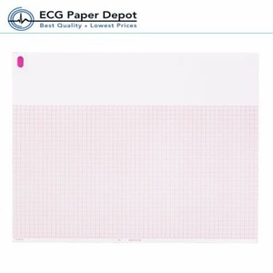 ECG-EKG Red Grid Z-Fold Paper Burdick Compatible Chart Sheets 10 Pack ...
