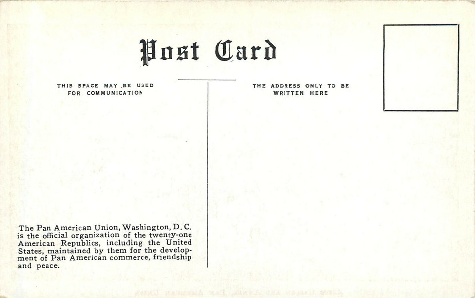 Vintage Postcard; Aztec Garden & Annex, Pan American Union, Washington ...