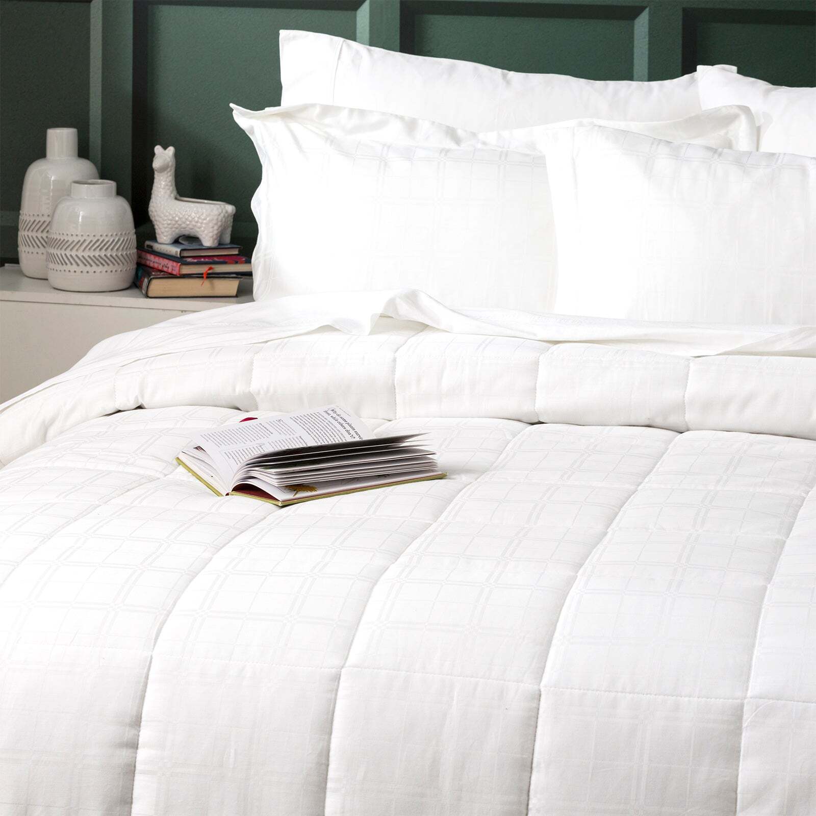 Willow Comforter sets Cotton Jacquard White | eBay