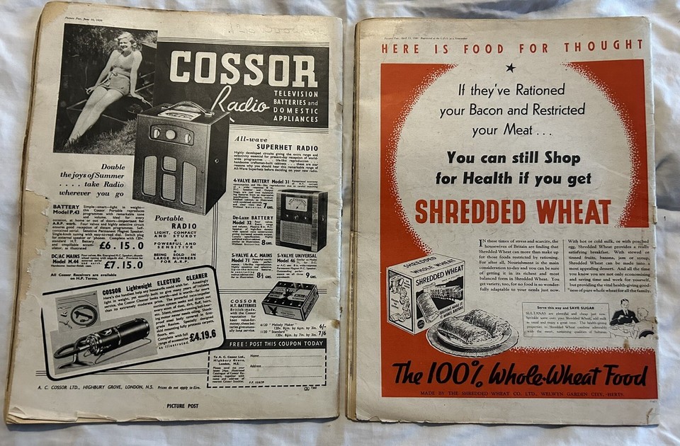 2 Rare Vintage WW2 Era Picture Post Magazines - Dated June 1939 & April ...