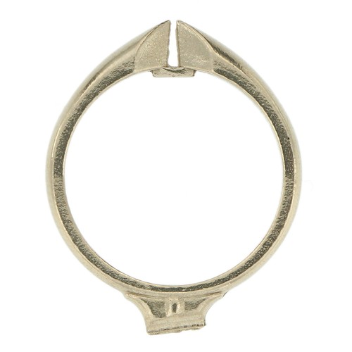 14K White Gold Comfort Fit Cast Ring Shank Solitaire Style Band Empty ...