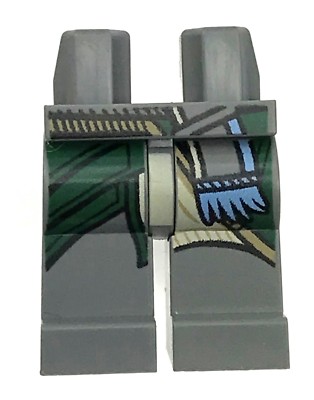 LEGO NEW DARK BLUISH GREY MINIFIGURE LEGS PANTS BLUE TIED BELT WITH ...