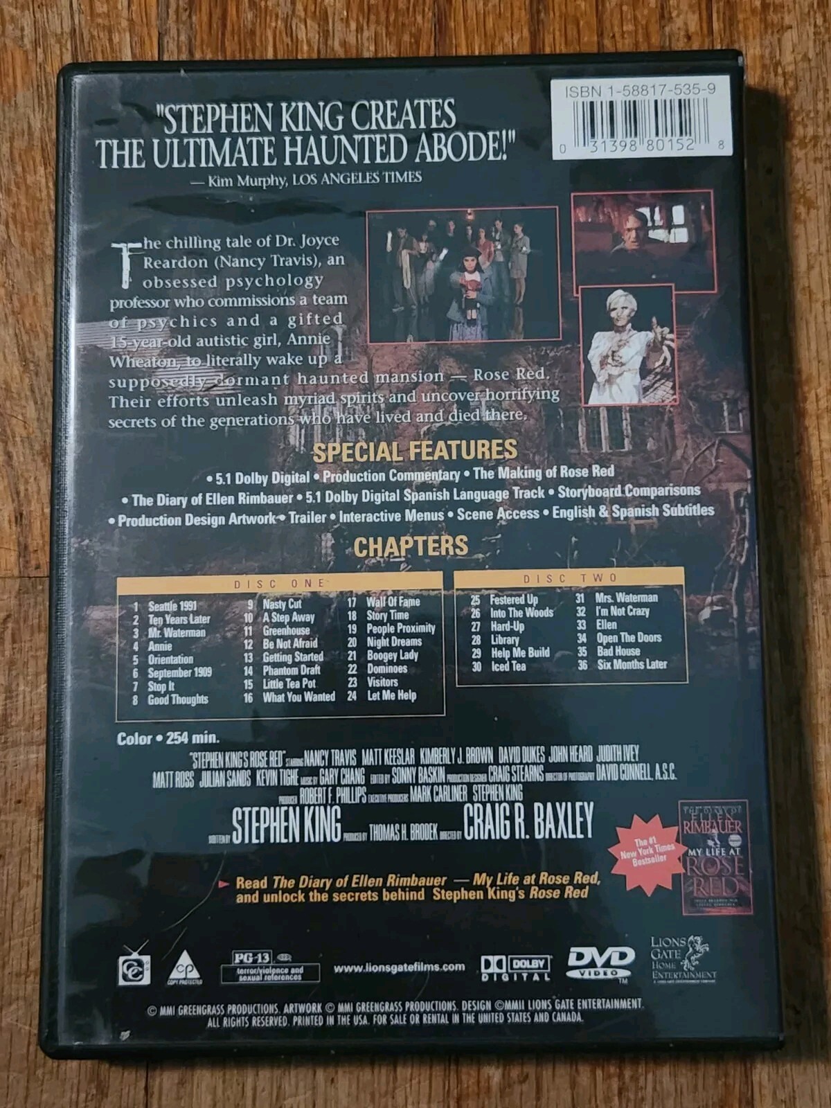 Stephen King's Rose Red DVD 2 Disc Deluxe Edition Nancy Travis Matt ...