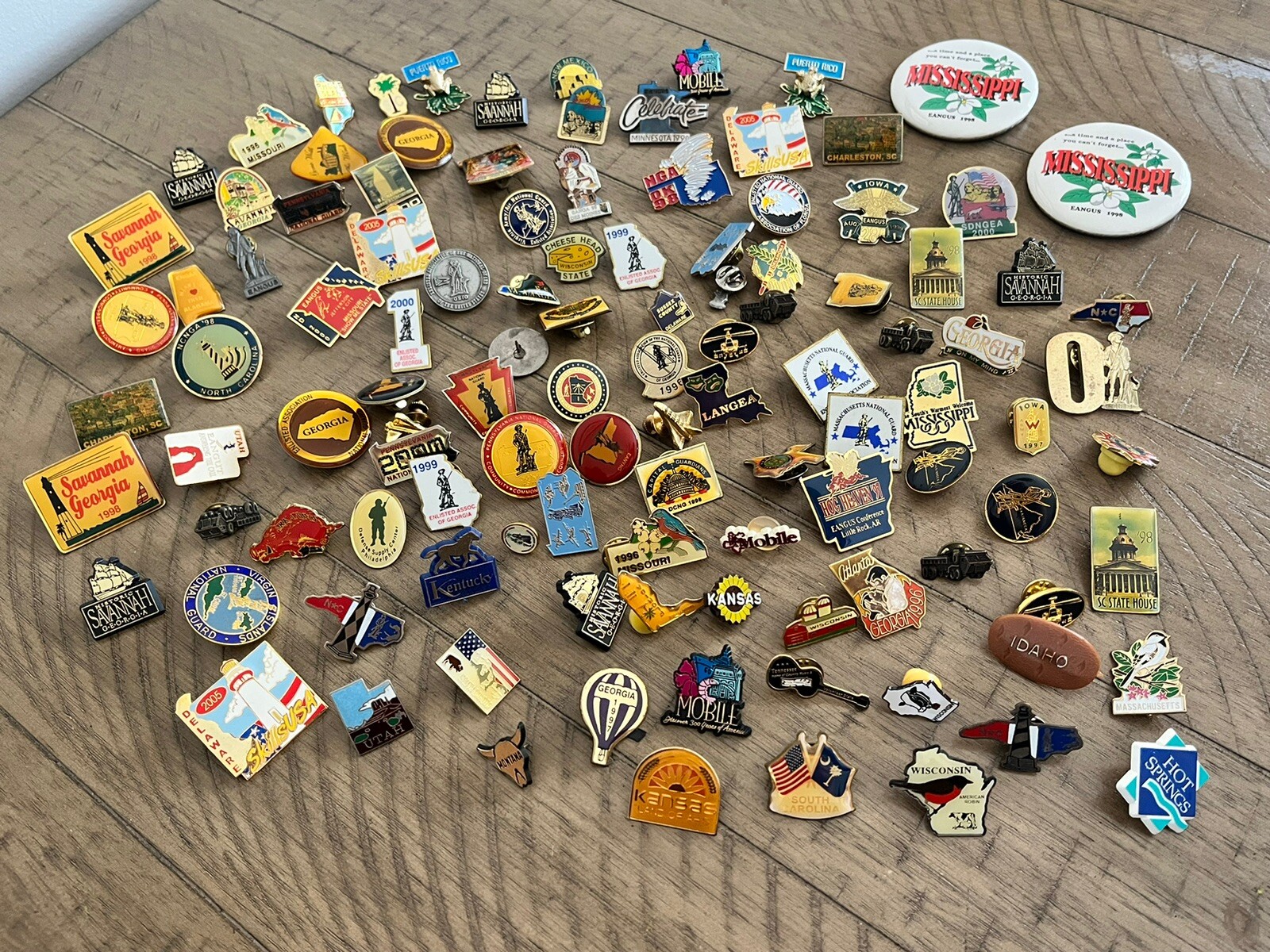 Huge Lapel Pin Lot Of 111 Different Travel Souvenir Most Metal 90’s ...