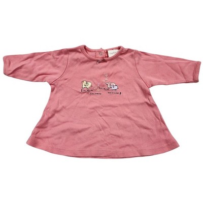 Carter's John Lennon Baby Girls Pink Elephant Dreamer Long Sleeve Top ...