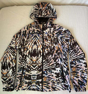 New Balance Women's Athletic Full-Zip Windbreaker Size M Stripe Pattern ...