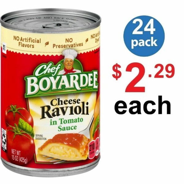 Chef Boyardee Cheese Ravioli in Tomato Sauce 15 Oz for sale online | eBay