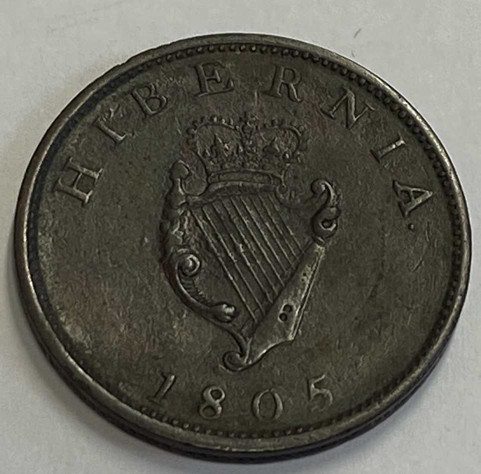 IRELAND 1805 PENNY ENGRAILED EDGE HIGH GRADE | eBay