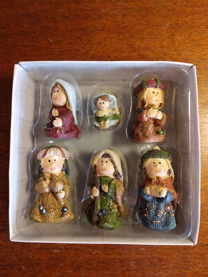 tii Collections Ceramic resin Children's Holy Family Nativity Set ~ 6 ...