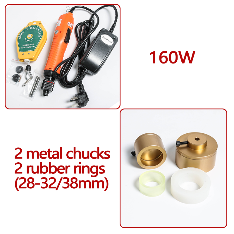 ZONESUN HandHeld Electric Bottle Capping Machine Scew Tool Cap Capping ...