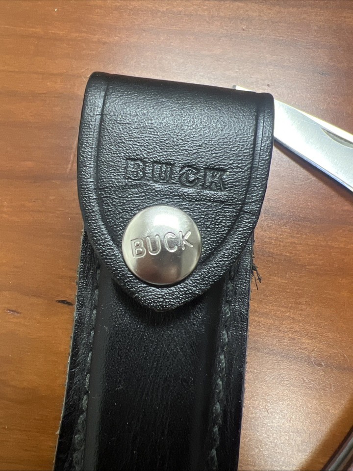 Buck 501 USA Pocket Knife w/Leather Sheath extra nice Lockback | eBay